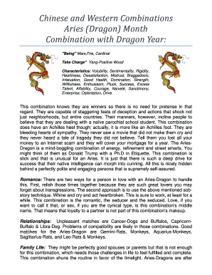 Fillable Online Aries(Dragon)Month Fax Email Print - pdfFiller