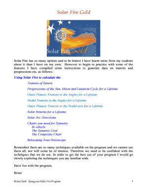 Fillable Online Solar Fire Gold Fax Email Print - pdfFiller