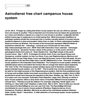 Fillable Online Astrodienst free chart campanus house Fax Email Print ...