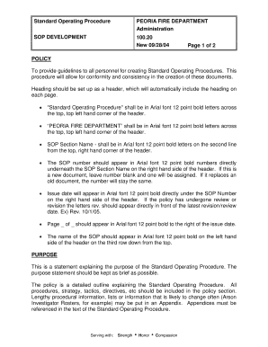 Fillable Online SOP DEVELOPMENT Fax Email Print - pdfFiller