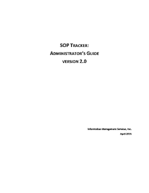 Fillable Online SOP TRACKER: Fax Email Print - pdfFiller