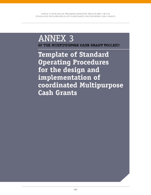 Fillable Online ANNEX 3: TEMPLATE OF STANDARD OPERATING PROCEDURES FOR ...