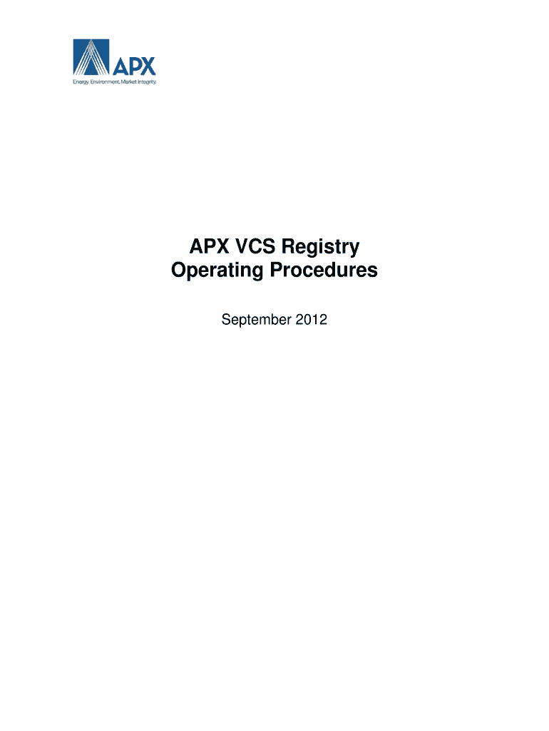 Fillable Online APX VCS Registry Fax Email Print - pdfFiller