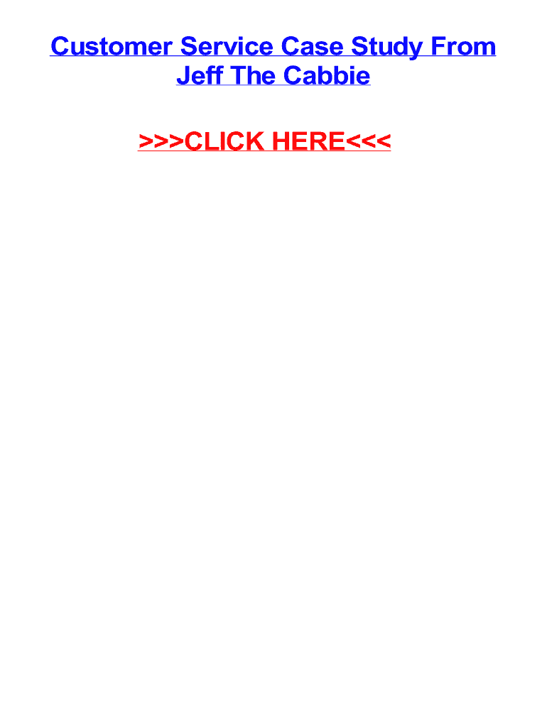 Fillable Online Customer Service Case Study From Fax Email Print ...