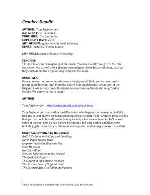 Fillable Online Crankee Doodle Fax Email Print - pdfFiller