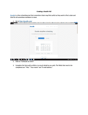 Fillable Online Creating a Doodle Poll Fax Email Print - pdfFiller