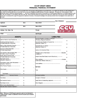 Fillable Online CO-OP CREDIT UNION Fax Email Print - pdfFiller