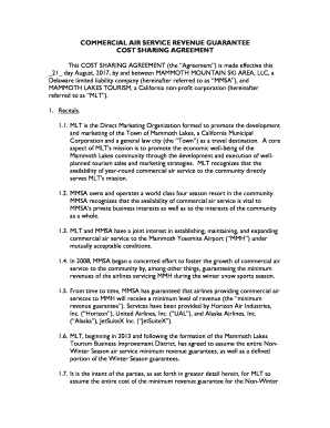 Fillable Online COMMERCIAL AIR SERVICE REVENUE GUARANTEE Fax Email ...