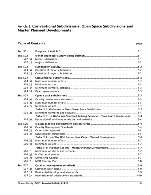 Fillable Online Conventional Subdivisions, Open Space Subdivisions and ...