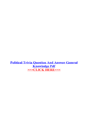 Fillable Online Political Trivia Question And Answer General Fax Email ...