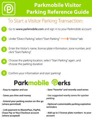 Fillable Online Parkmobile Visitor Fax Email Print - pdfFiller