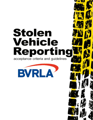 Fillable Online Stolen Vehicle Reporting Fax Email Print - pdfFiller