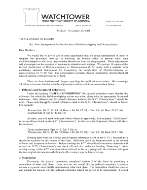 Fillable Online Re: New Arrangement for Notification of ...