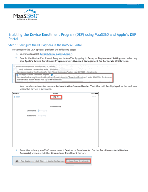 Fillable Online Enabling the Device Enrollment Program (DEP) using ...