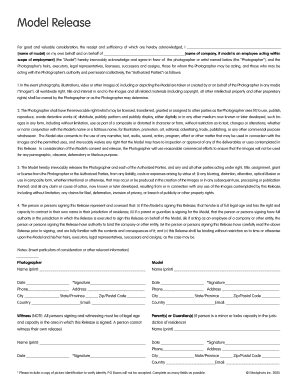 Fillable Online Sample Model Release Form - Little Falls Convention and Visitors ... Fax Email ...