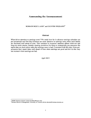 Fillable Online Announcing the Announcement Fax Email Print - pdfFiller