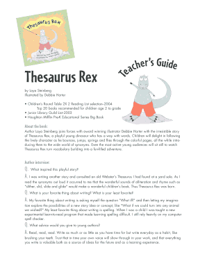 Fillable Online Thesaurus Rex Fax Email Print - pdfFiller