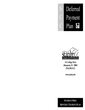 Fillable Online Deferred Payment Plan Deadlines Fax Email Print - pdfFiller