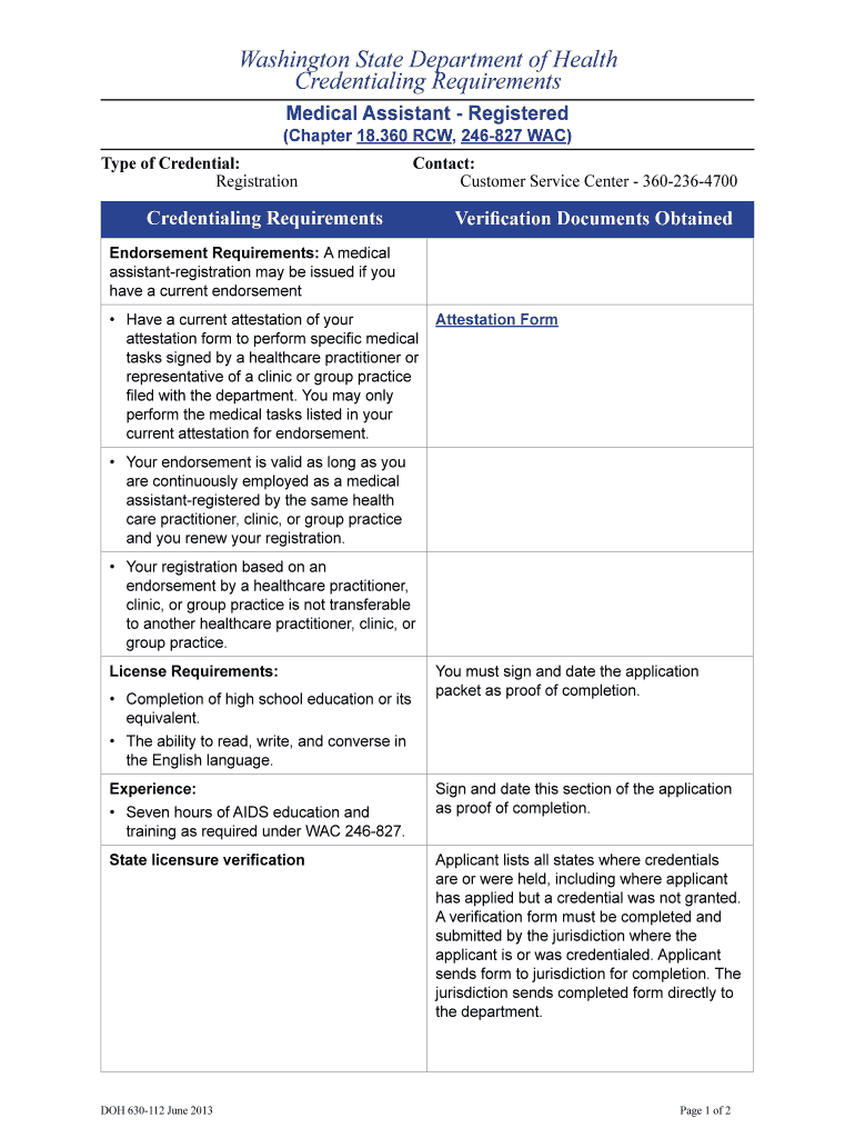 Fillable Online Medical Assistant - Registered Fax Email Print - pdfFiller