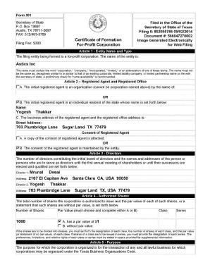 Fillable Online :Form 201 Fax Email Print - pdfFiller