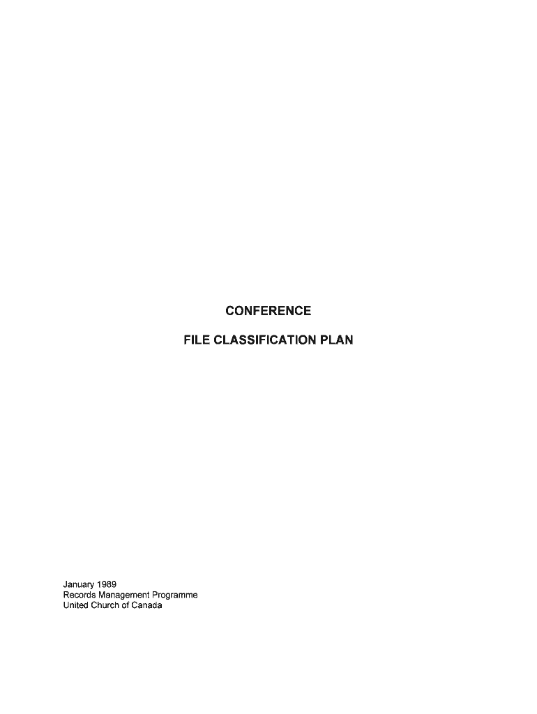 Fillable Online FILE CLASSIFICATION PLAN Fax Email Print - pdfFiller