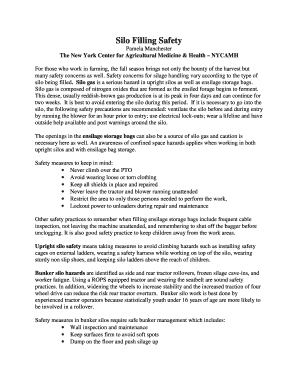 Fillable Online Silo Filling Safety Fax Email Print - pdfFiller