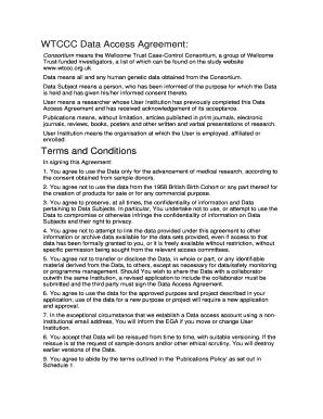 Fillable Online WTCCC Data Access Agreement: Fax Email Print - pdfFiller