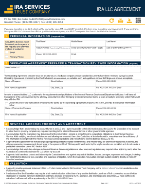 Fillable Online If you are investing in an LLC which will be owned by ...