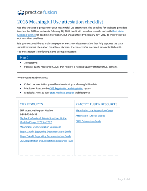 Fillable Online Use this checklist to prepare for your Meaningful Use ...