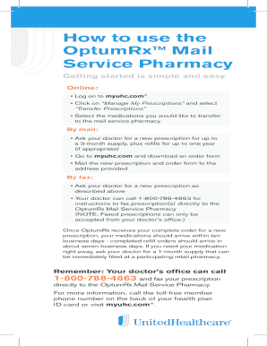 Fillable Online How to use the OptumRx Mail Service Pharmacy Fax Email ...