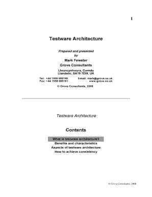 Fillable Online Testware Architecture Fax Email Print - pdfFiller