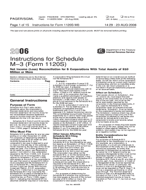 Fillable Online Instructions for Form 1120S-M3 Fax Email Print - pdfFiller