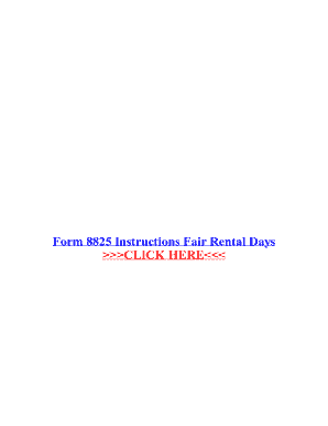 Fillable Online Form 8825 Instructions Fair Rental Days Fax Email Print ...