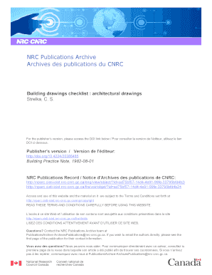 Fillable Online Building drawings checklist : architectural drawings ...