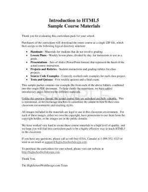 Fillable Online Sample Course Materials Fax Email Print - pdfFiller