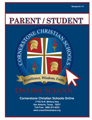 Fillable Online Cornerstone Christian Schools Online Fax Email Print ...