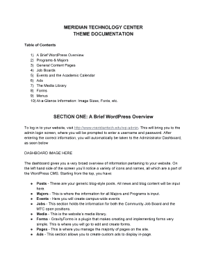 Fillable Online THEME DOCUMENTATION Fax Email Print - pdfFiller