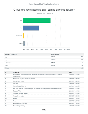 Fillable Online Earned Sick and Safe Time Employee Survey Fax Email ...