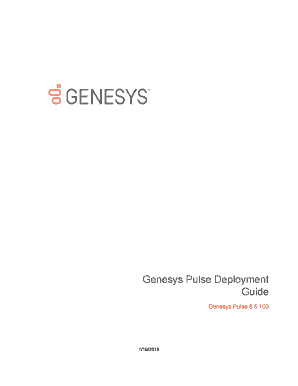 Fillable Online Genesys Pulse 8 Fax Email Print - pdfFiller