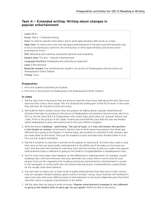 Fillable Online Preparation activities for ISE III Reading & Writing ...