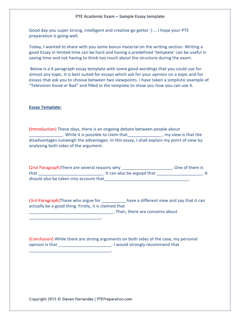 Pte Academic Templates Pdf - Fill Online, Printable, Fillable, Blank ...
