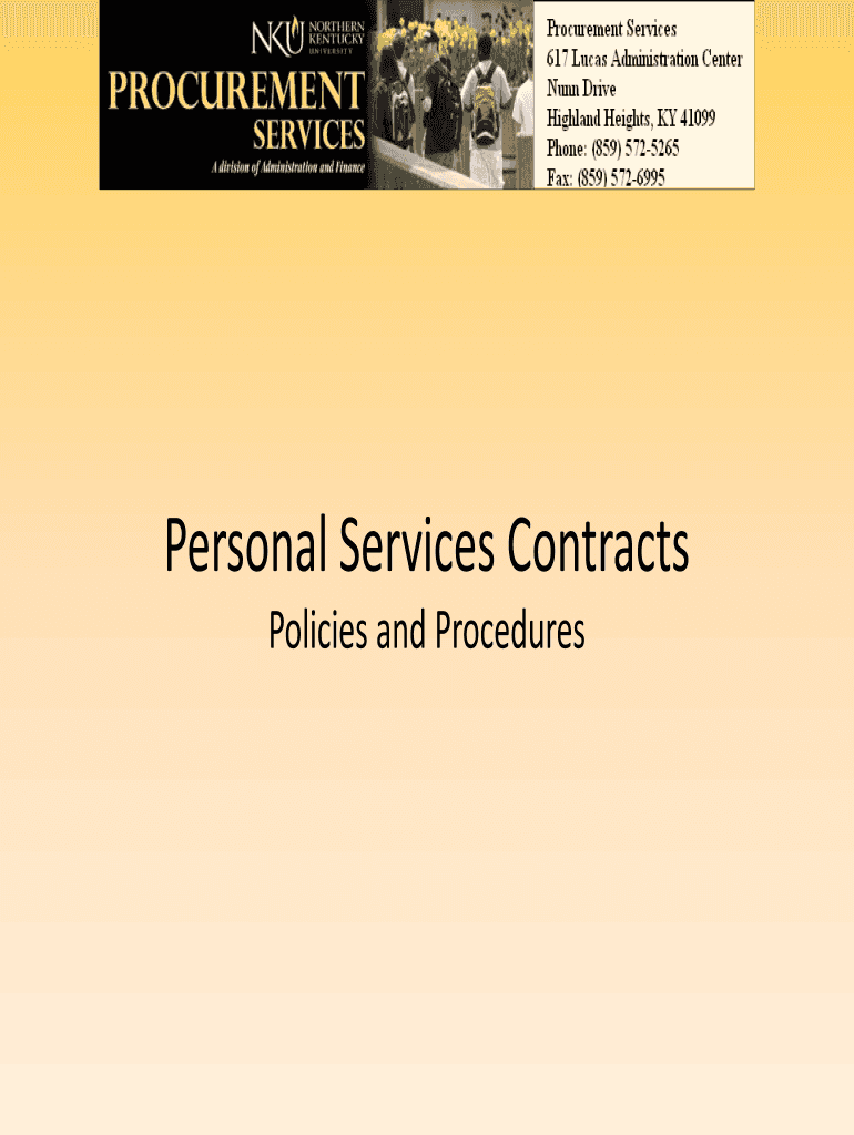 Fillable Online Personal Services Contracts Fax Email Print - pdfFiller