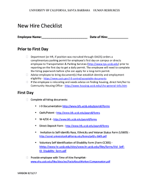 Fillable Online Employee Name: Date of Hire: Fax Email Print - pdfFiller