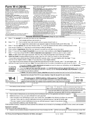 Fillable Online Form W-4 (2018) Fax Email Print - pdfFiller