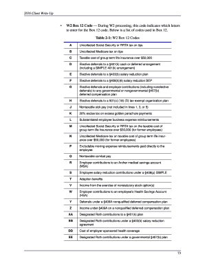 Fillable Online W2 Box 12 Code During W2 processing, this code ...