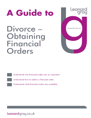 Fillable Online Understand why financial orders are so important Fax ...