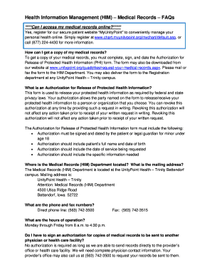 Fillable Online Health Information Management (HIM) Medical Records ...