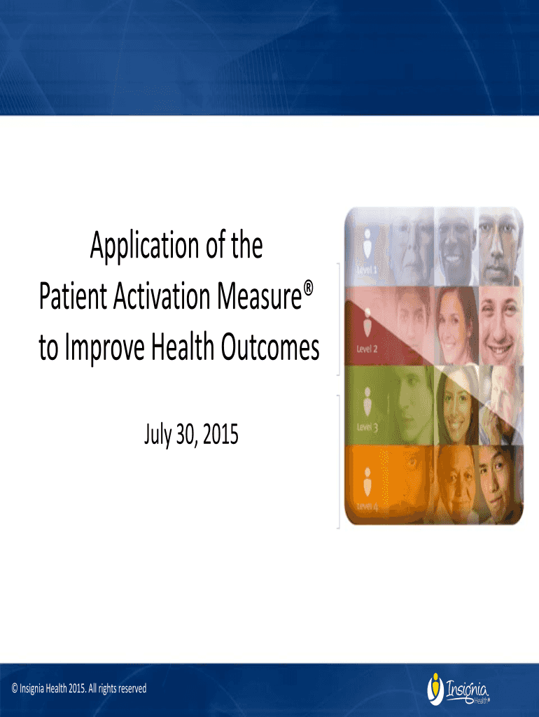 Fillable Online Patient Activation Measure Fax Email Print - pdfFiller