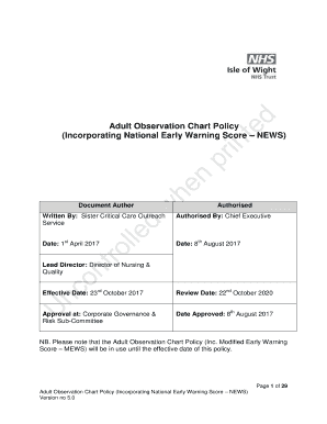 Fillable Online Adult Observation Chart Policy Fax Email Print - pdfFiller