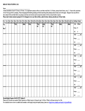 Fillable Online breastfeeding tracker Fax Email Print - pdfFiller